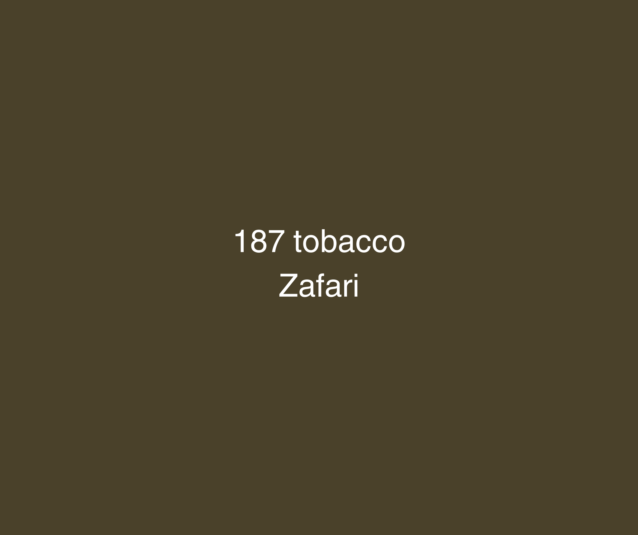 187 Tobacco - Zafari 25g
