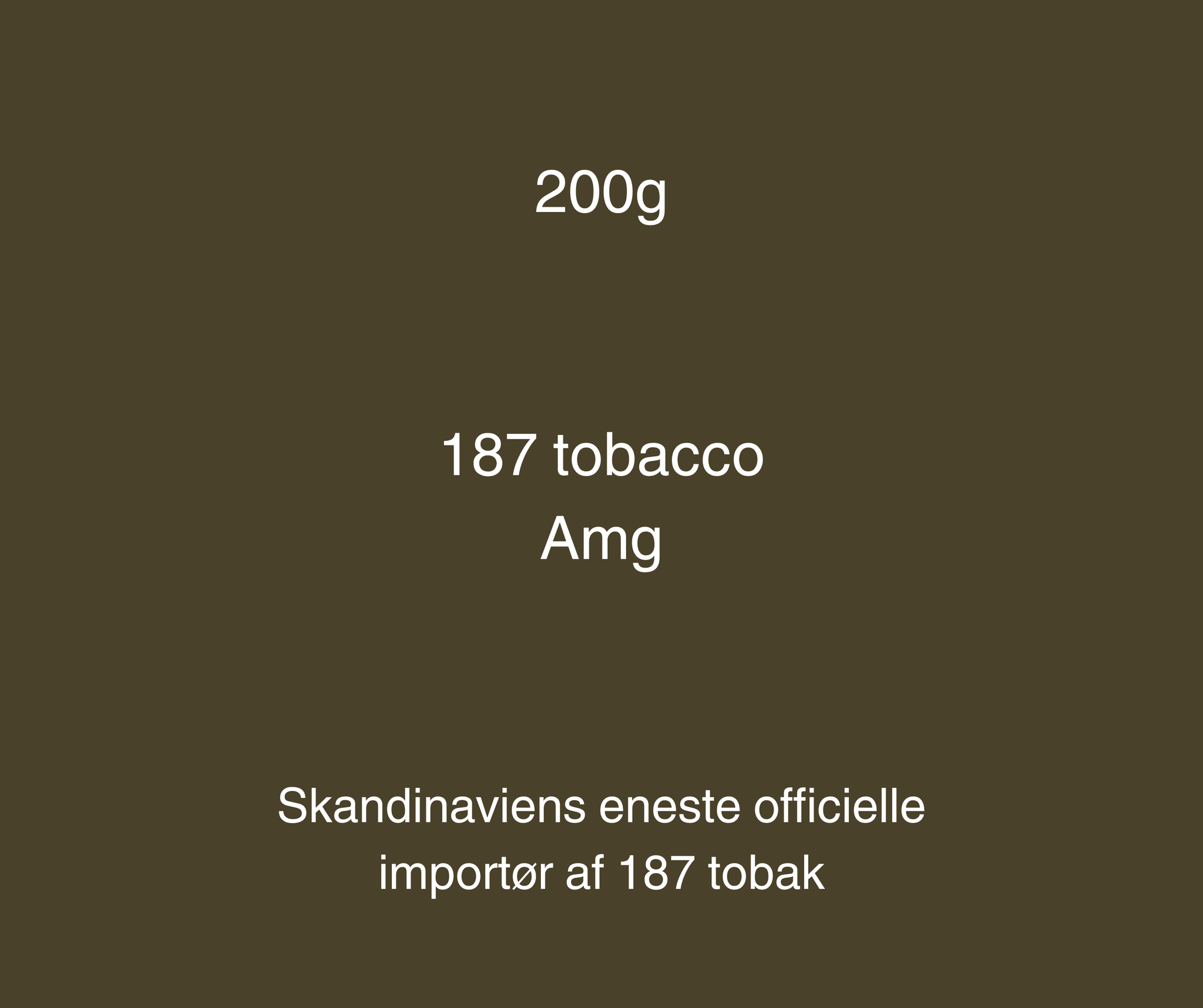 187 Strassenbande Tobacco - AMG (1000g) - Danmarks eneste distributør ...